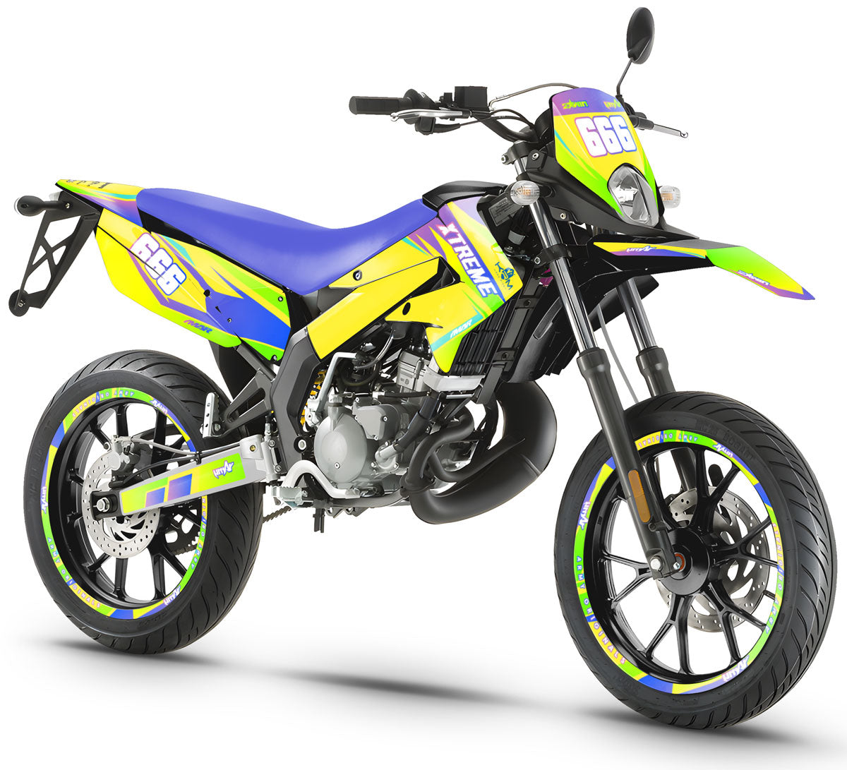 50cc Graphic decals Derbi Senda X-treme Valentino – Sporty Style and ...