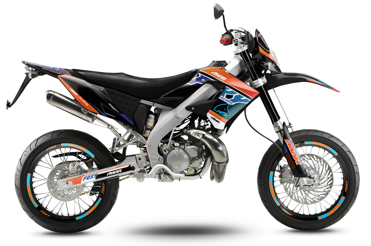Graphic decals Derbi DRD Pro 50cc Orange Fox - Dynamic and energetic ...