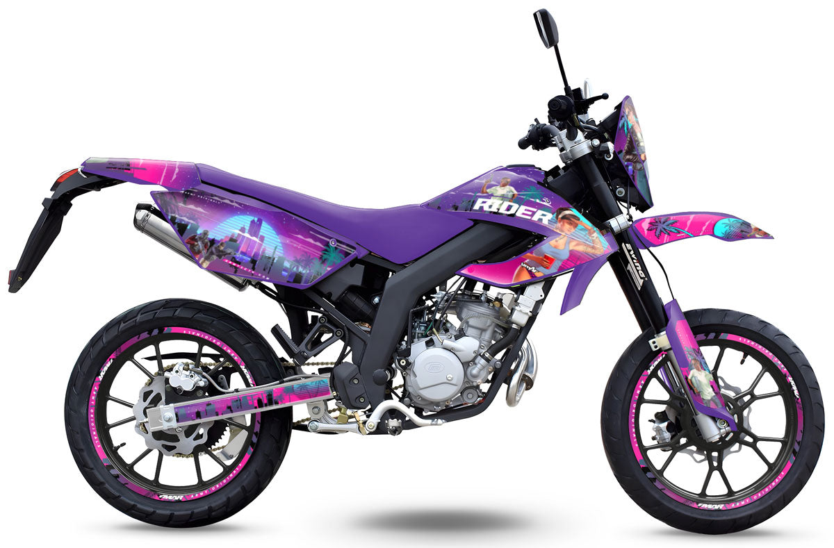 Kit déco Masai Razer 50 SM 50cc Vice City - Design rétro et dynamique ...