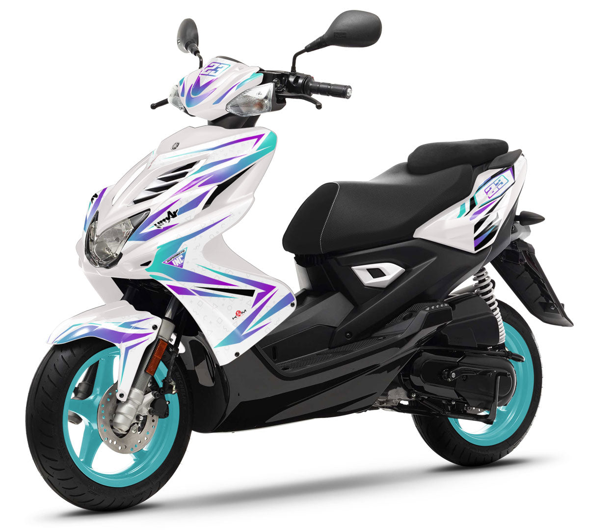 Graphic decals Yamaha Aerox / MBK Nitro Lys - Elegant and refined ...