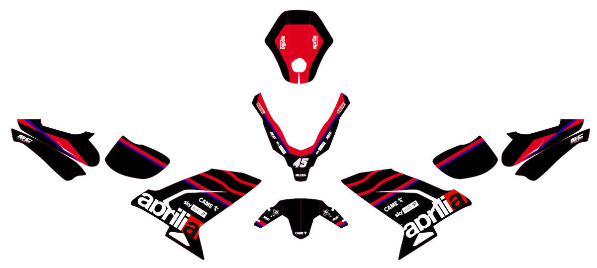 Graphic decals 50cc Aprilia RS (2006-2012) Factory Racing - A ...