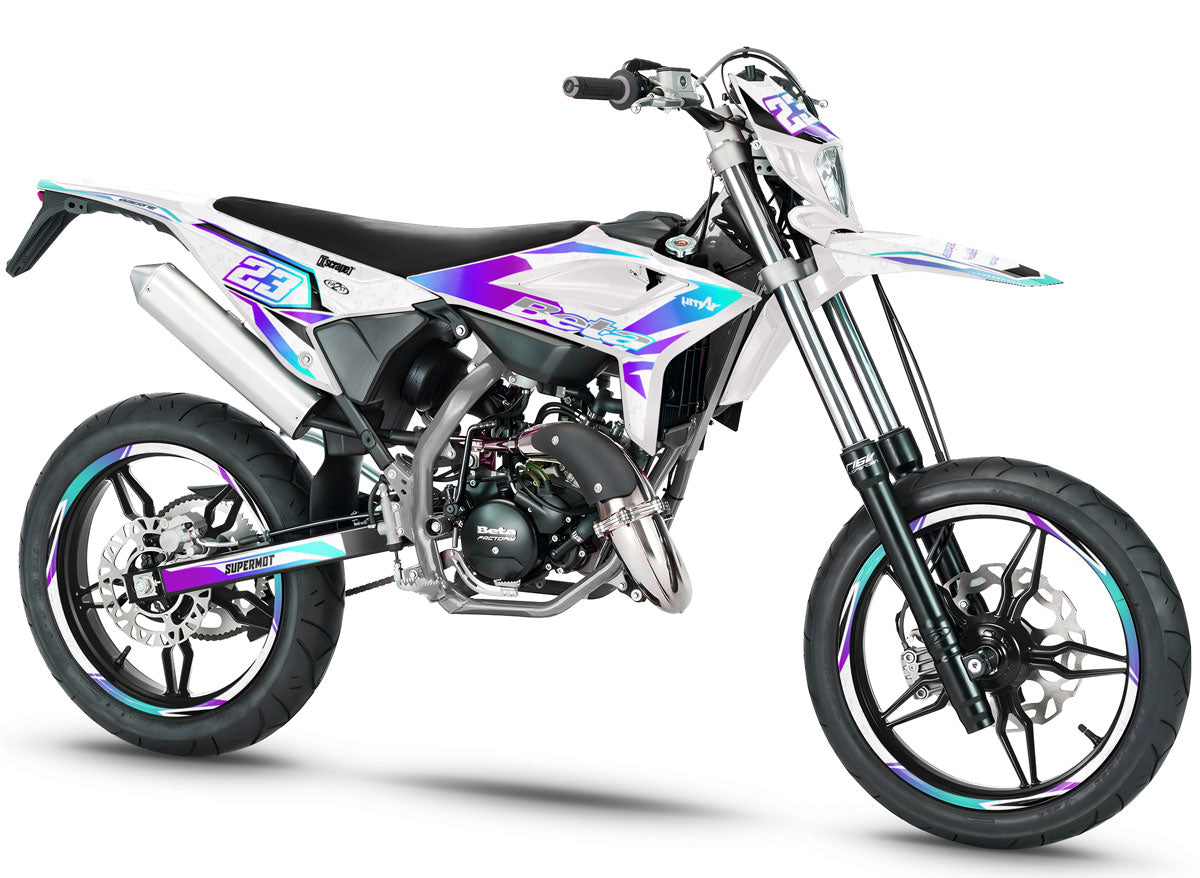 Graphic decals Beta RR 50 Motard Lys - Elegant and sleek style for 50cc ...
