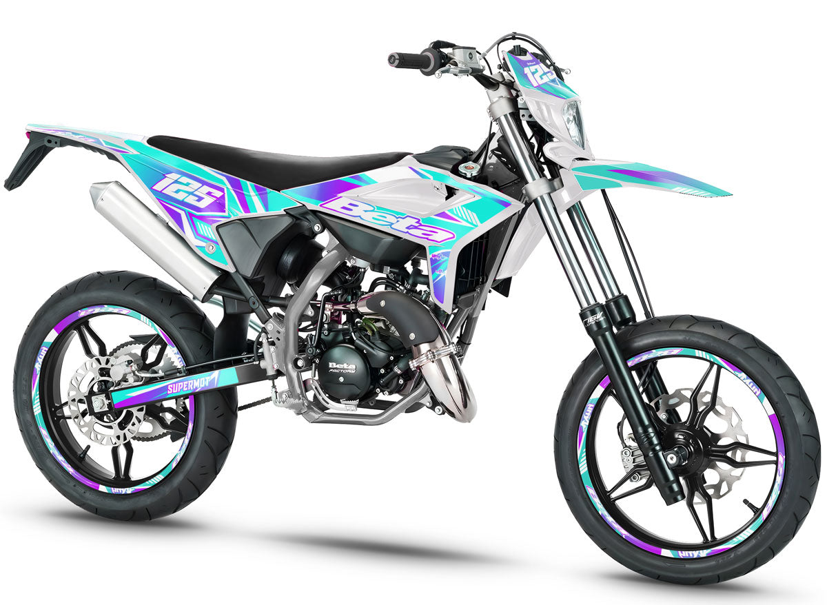 Graphic decals Beta RR 50 Motard MX Sky - Sporty and airy design for ...