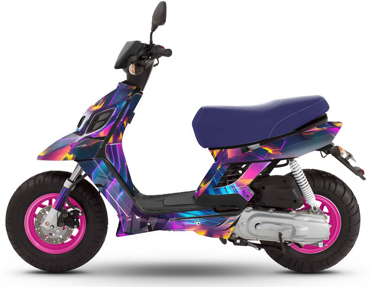 Graphic decals MBK Booster RX BCD / Yamaha BW's RX BCD Neon - Bright ...