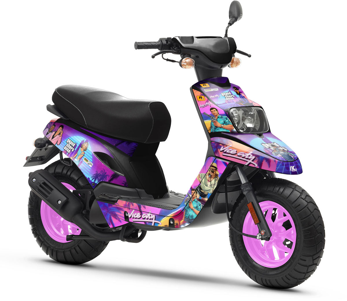 Graphic decals MBK Booster / Yamaha BW's Vice City - Retro and colorful ...