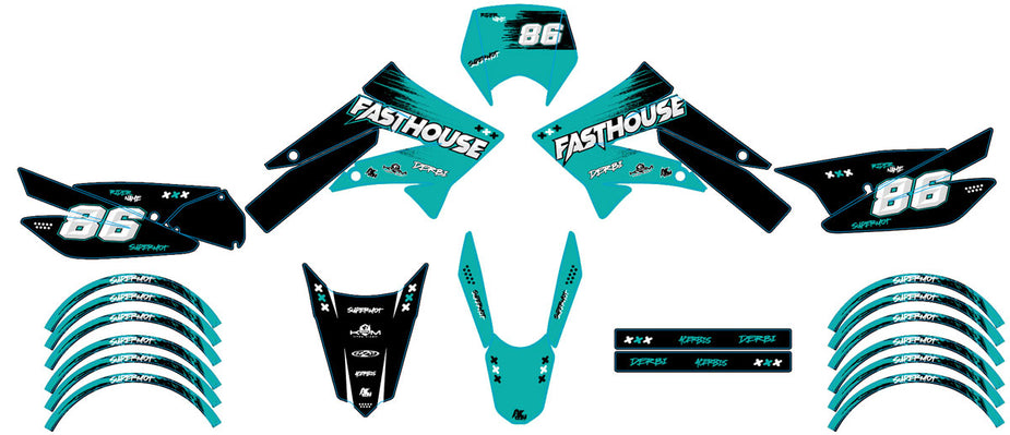Graphic decals 50cc Derbi Senda xtreme 2011-2017 Fasthouse – armysctv