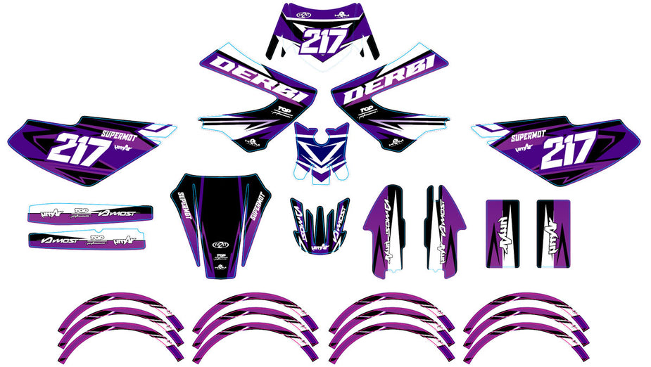 Graphic decals 50cc Derby Senda Xtreme 2006-2010 Lilacs – armysctv