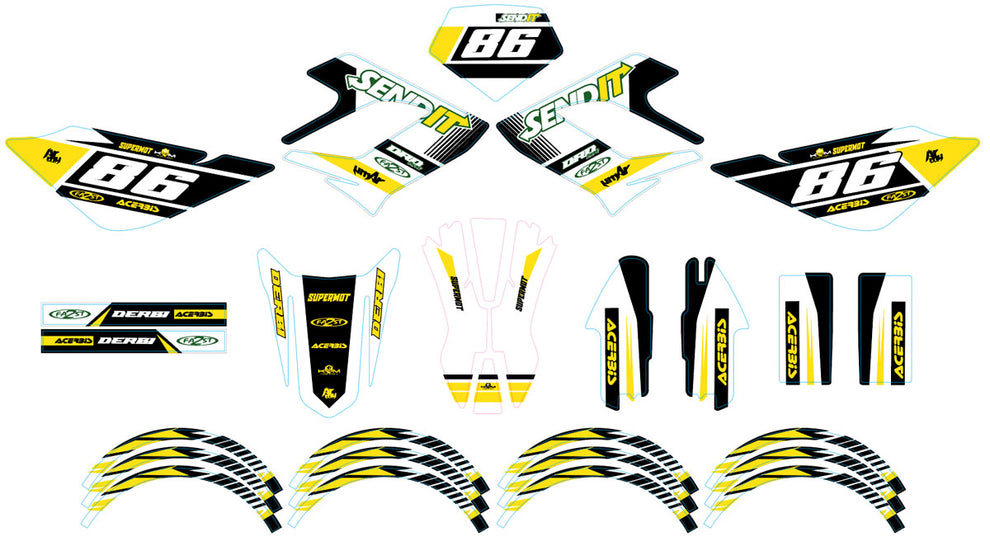 50cc Graphic decals Derbi DRD Racing Send it - Dare an Intense and ...