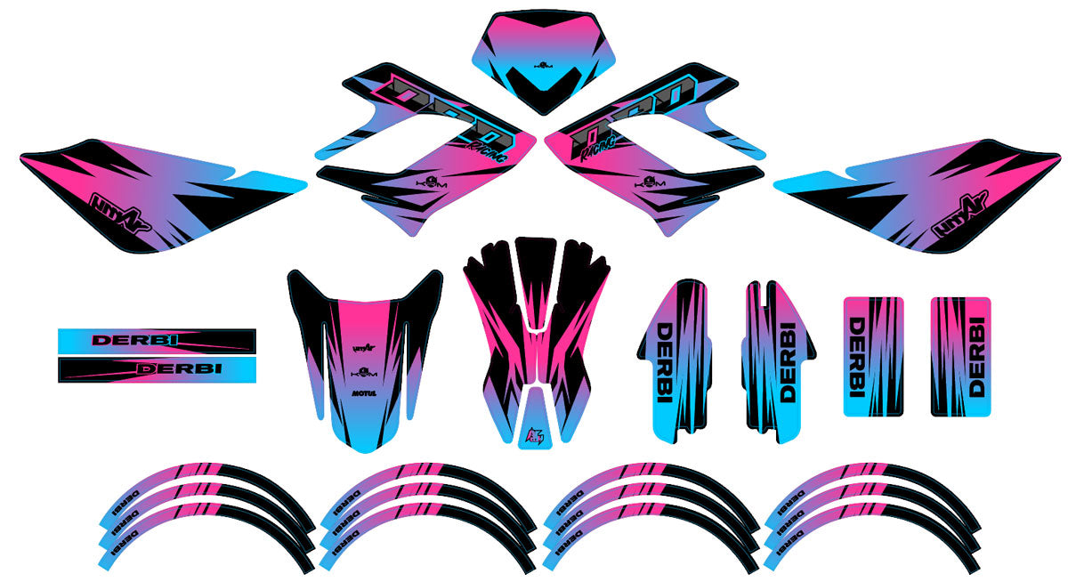 50cc Graphic decals Derbi DRD Racing X-Fast - Speed and Style Redefined ...