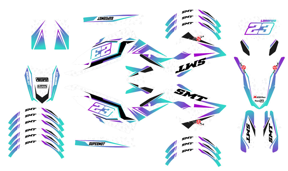 Kit Déco 50cc Gilera SMT Lys – Raffinement Floral et Style Intemporel ...