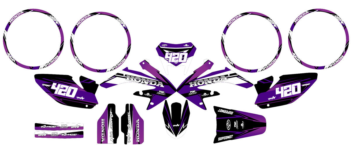 Graphic decals HM CRM 50 Derapage Lilaks - Modern and original design ...