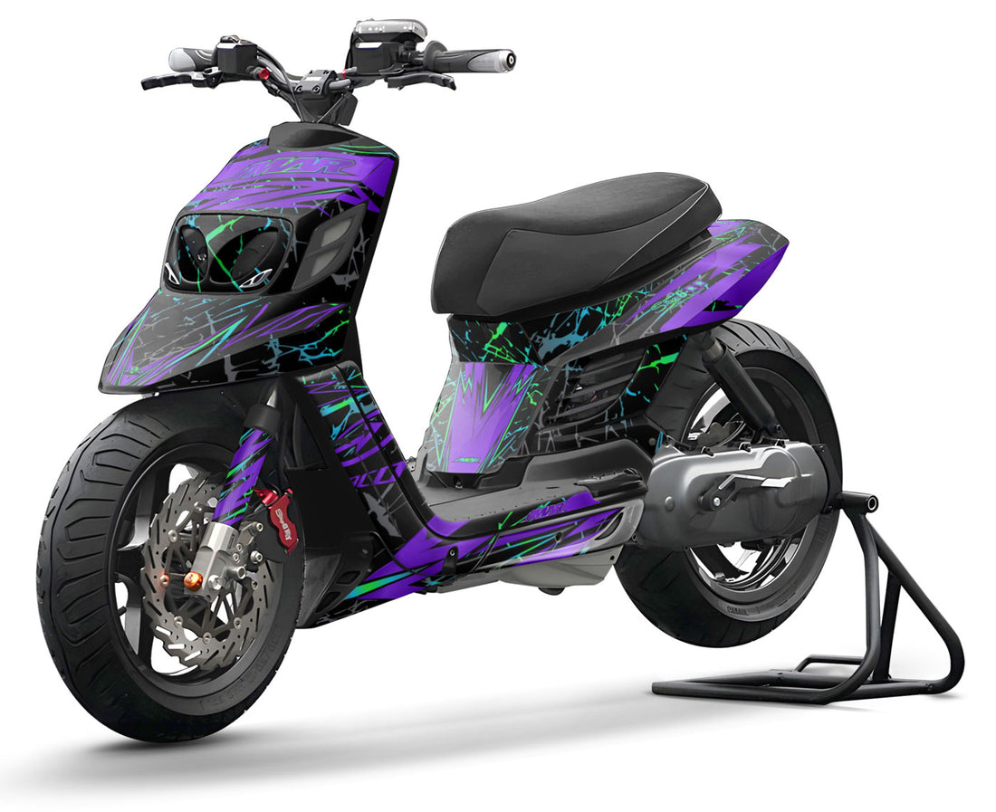 Kit de pegatinas MBK Booster / BW's (Carcasas BCD RX) - Diseño Fractura ...