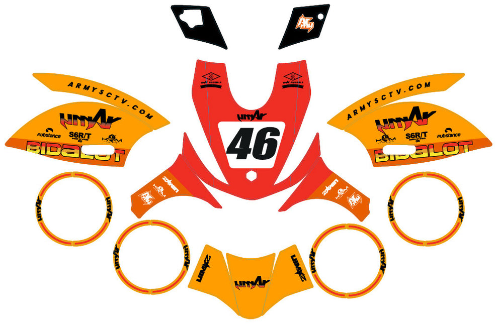 Graphic decals Piaggio Zip 50cc Malossi (2000-2025) - High-performance ...