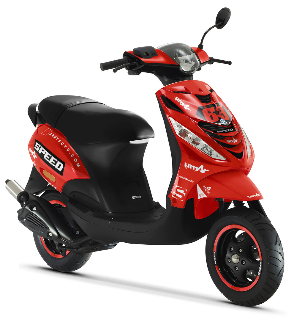 Graphics-kit Piaggio Zip SP2 (01-16) - Lenovo Racing Design – armysctv