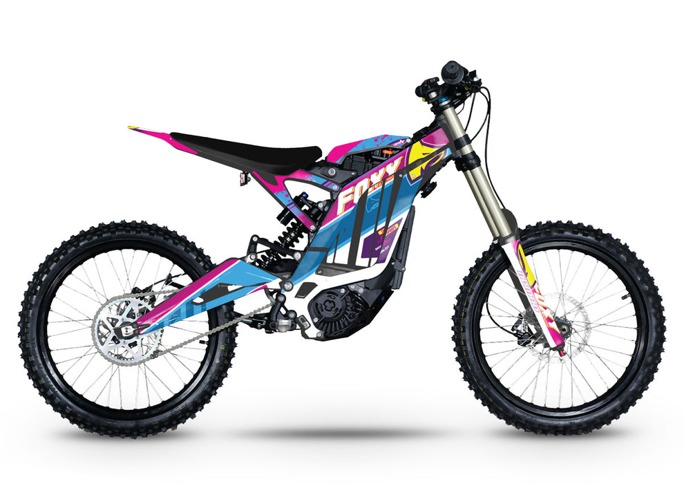 Graphic decals Sur-Ron Light-Bee Pink Fox - Feminine and dynamic look ...