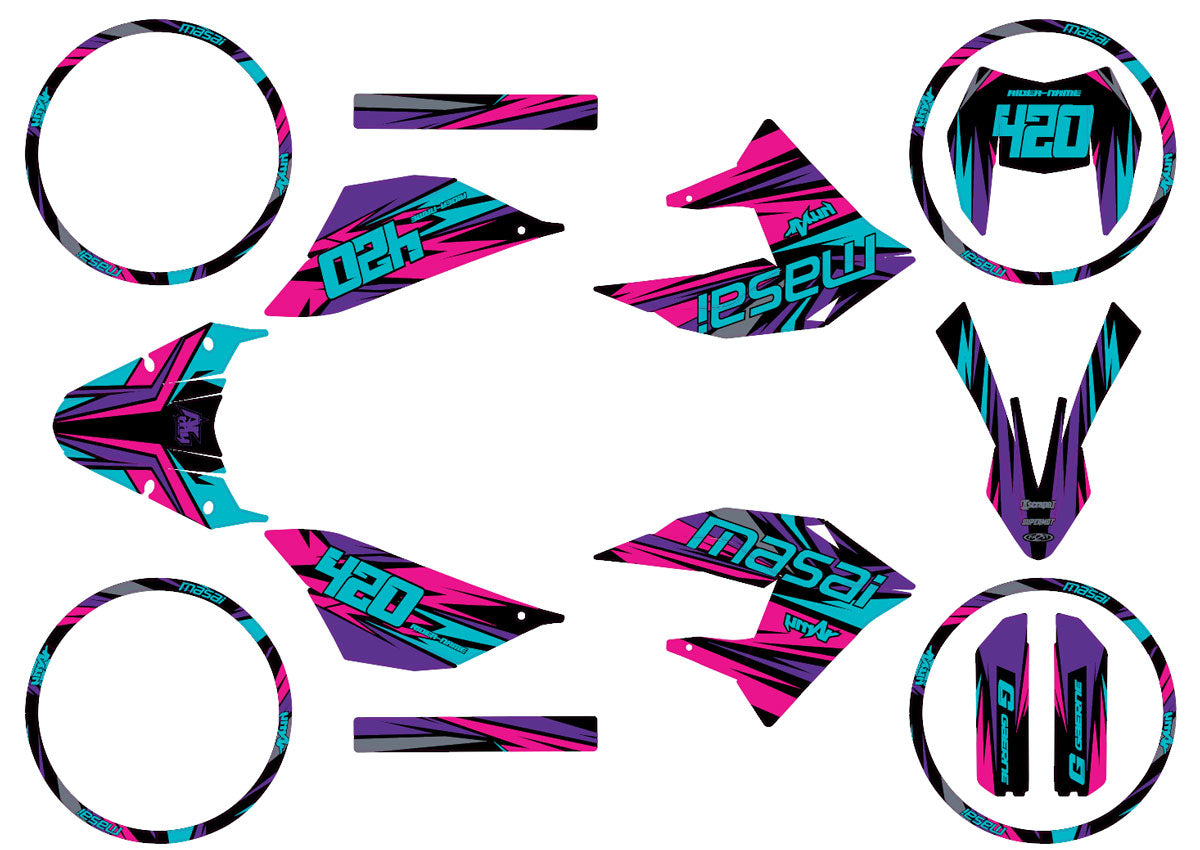 Kit déco Masai X-Ray 50cc Electrify - Design électrique et audacieux ...