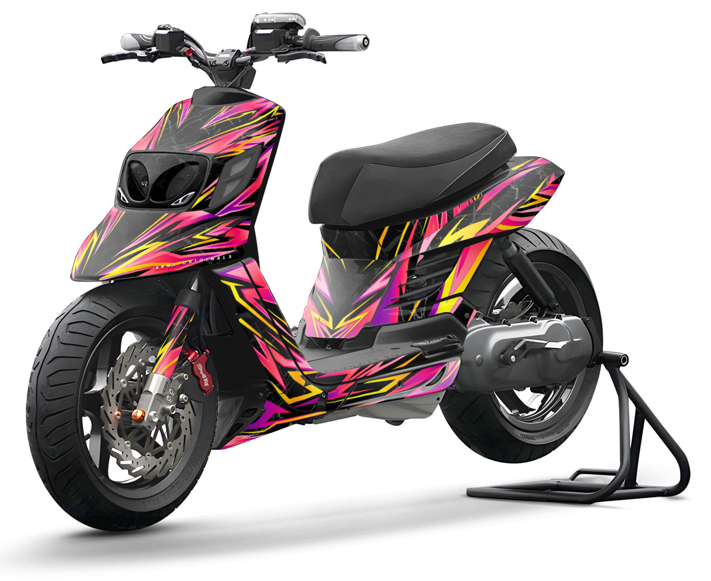 Kit déco MBK Booster RX BCD / Yamaha BW's RX BCD Orange Fox - Design ...