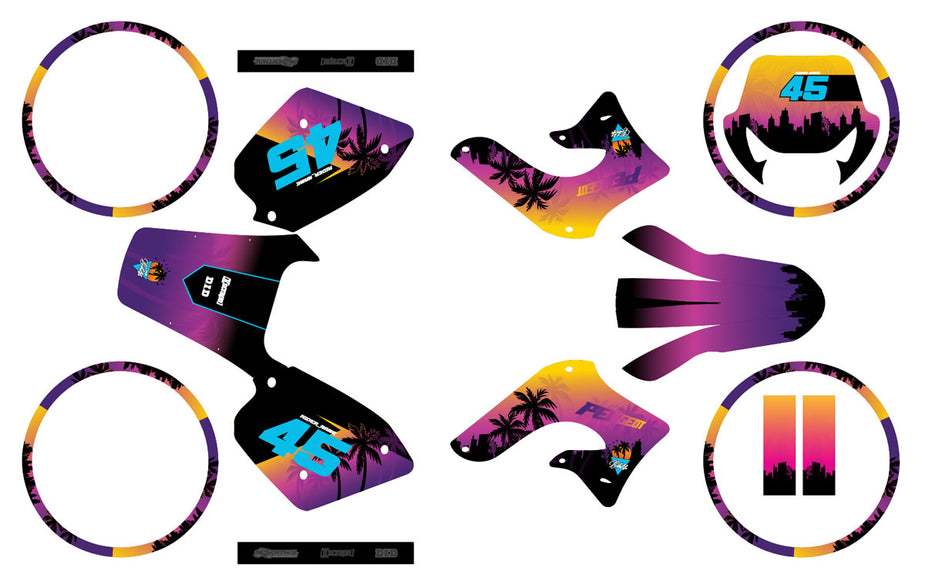 Graphic decals 50cc Peugeot XP Street 2003-2010 Miami – armysctv