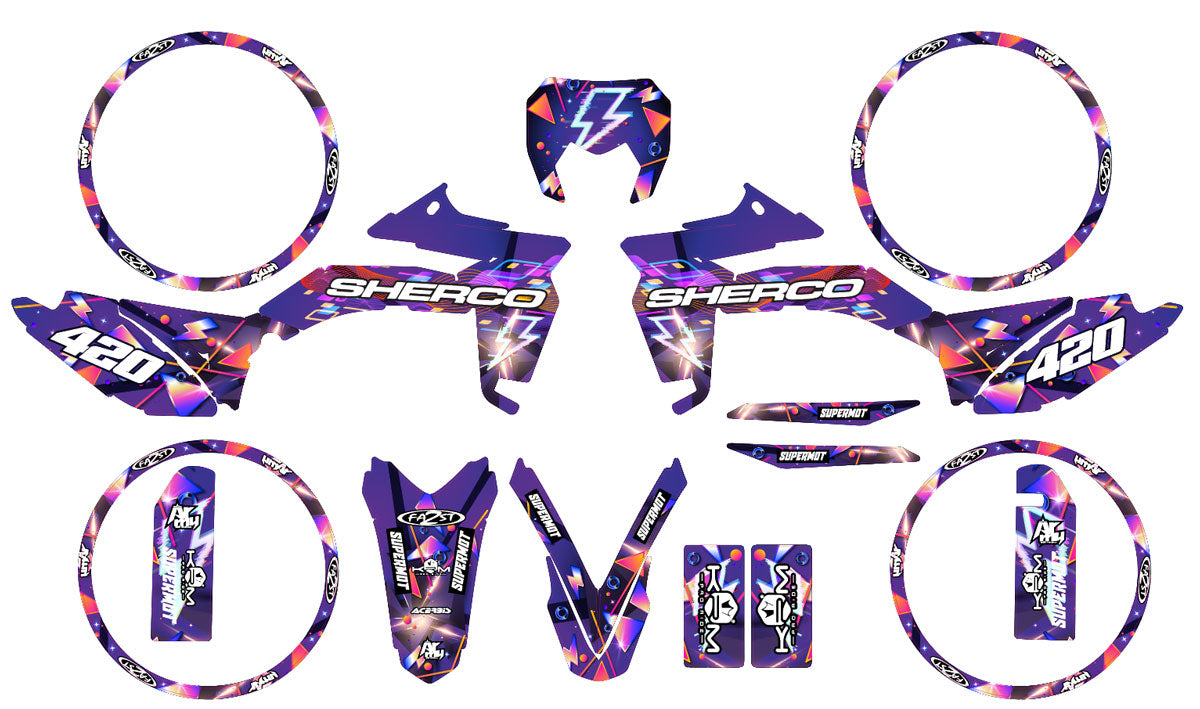 Graphic decals Sherco 50cc Lightning - Electric and dynamic design for ...