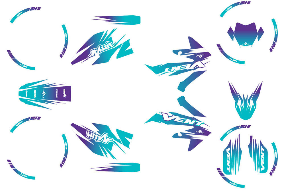Graphic decals Vent Derapage 50cc X-Fast (2021-2022) - Fast and sporty ...