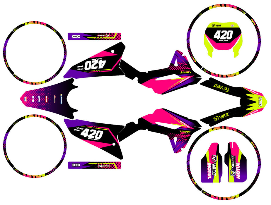 Graphic decals Vent Baja 50cc 2023-2024 Neon – armysctv