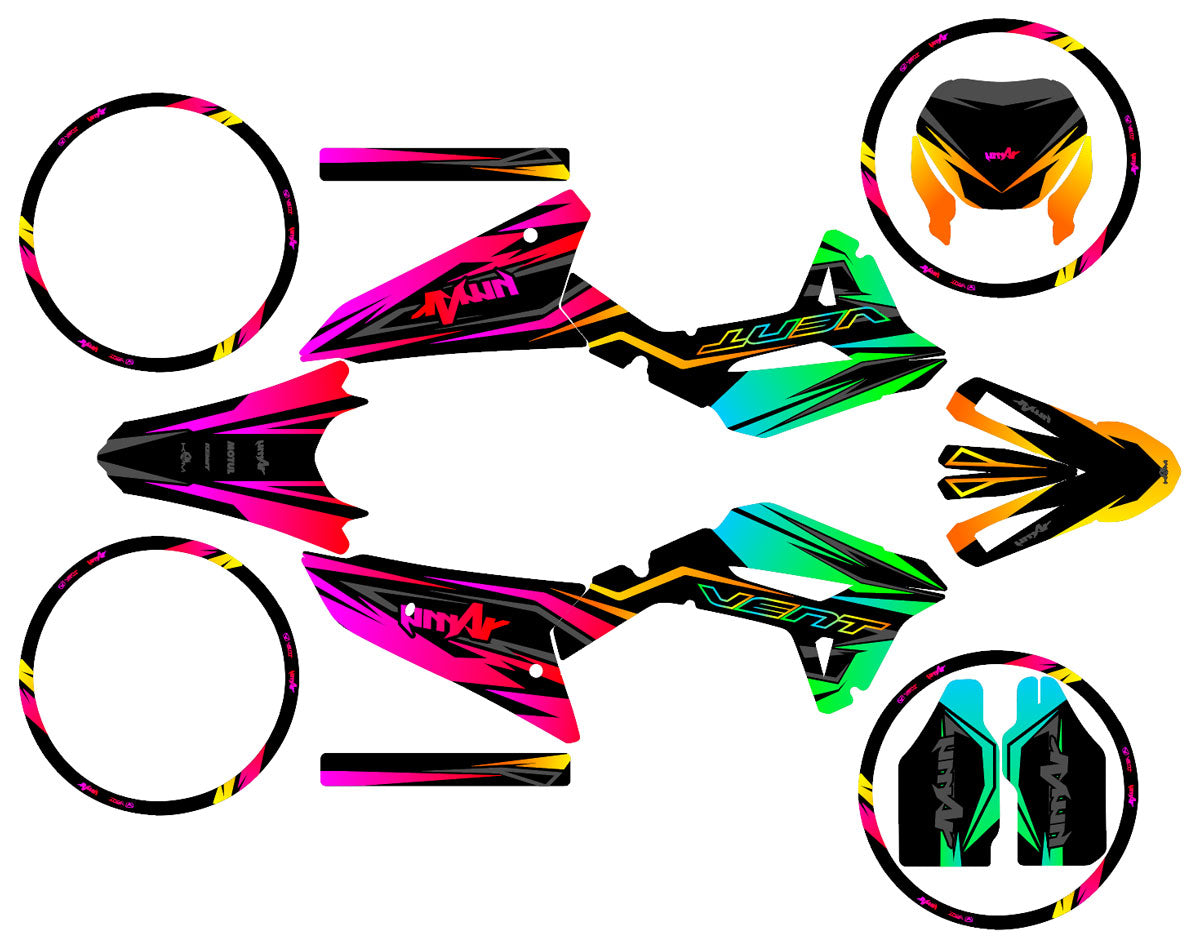 Graphic decals Vent Derapage 50cc Eclipse - Dark and sophisticated ...