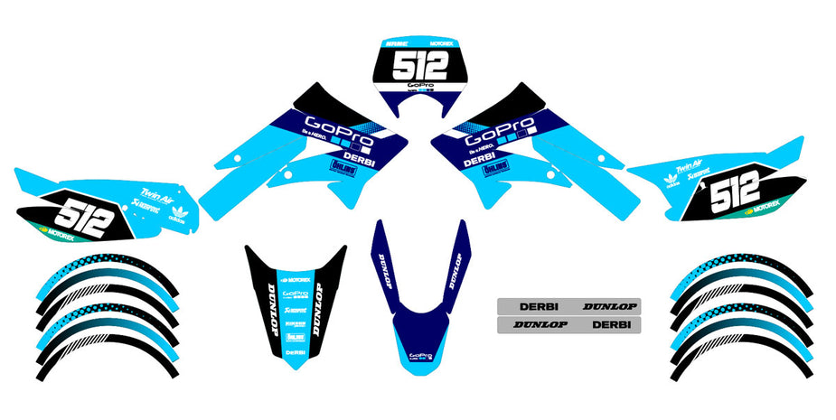 Graphic decals 50cc Derbi Senda xtreme 2011-2017 Hero – armysctv