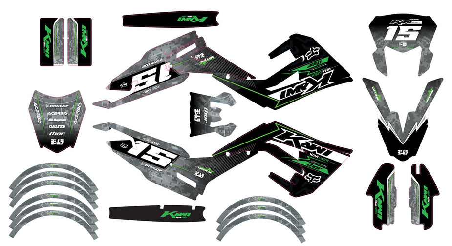 Graphic decals 50cc Derby Senda Xtreme SM 2018-2024 Kawi Replica – armysctv