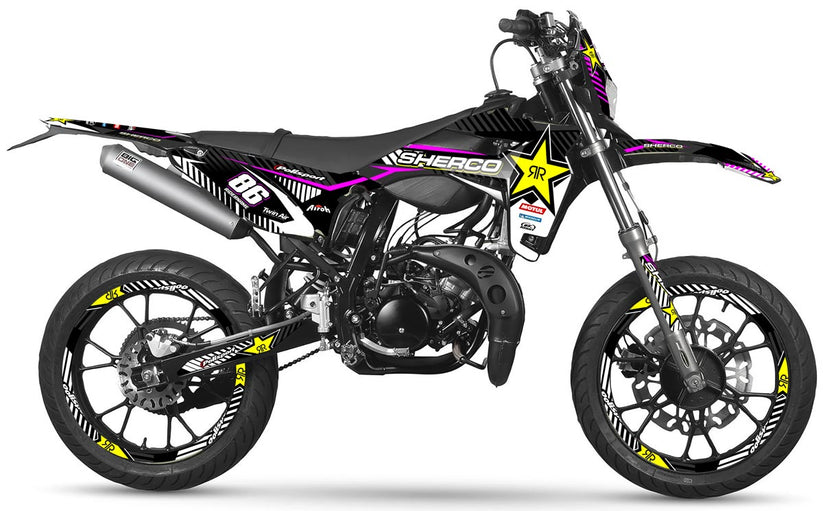 Graphic decals Sherco 50cc Rockstar - Custom 50cc motorcycle decoration ...