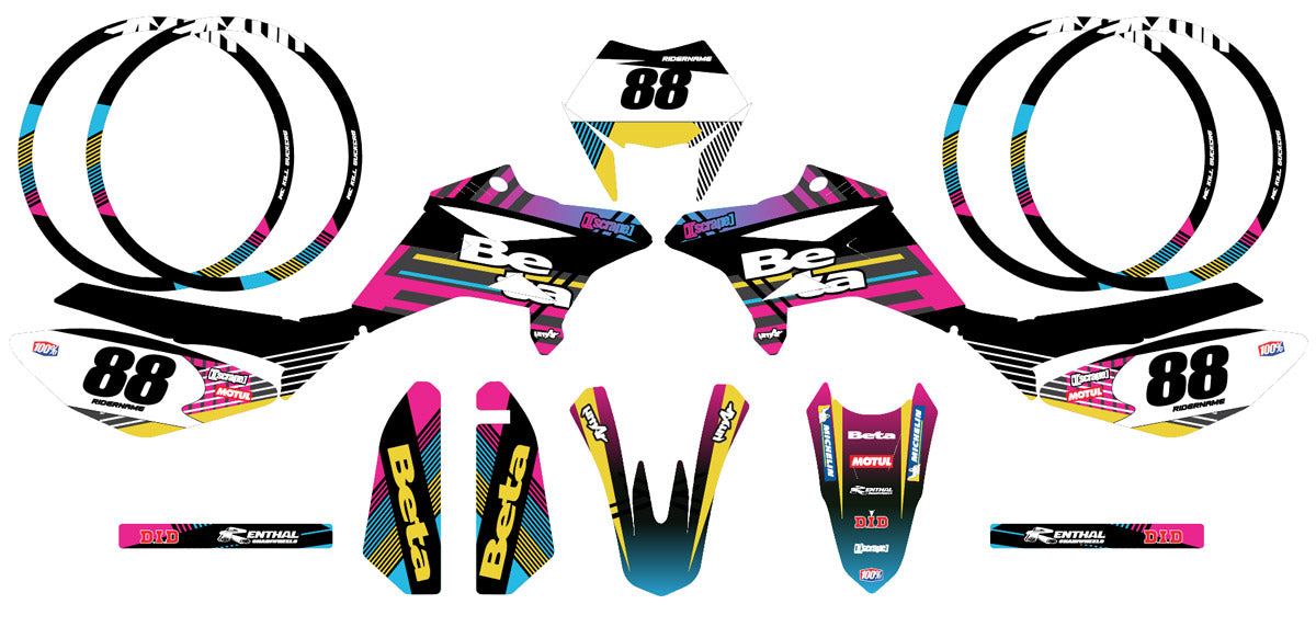 Graphic decals Beta RR 50 Motard Army Haze - Custom 50cc motorcycle ...