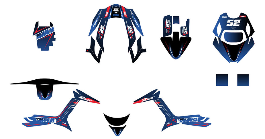 Graphic decals MBK Booster / Yamaha BW's RX BCD Factory GYTR Style ...