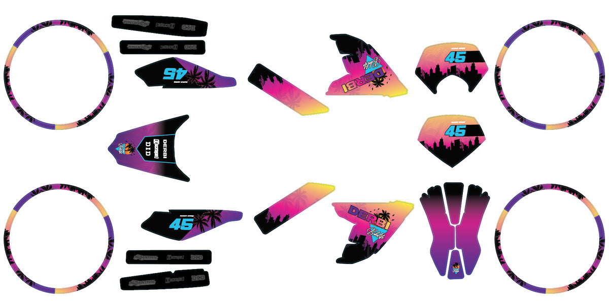 Derbi Senda SM DRD Evo Miami Deco Kit – Vibrant Colors – armysctv