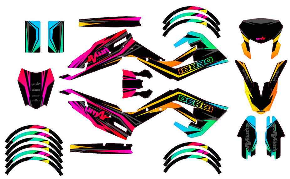 Graphic decals 50cc Derbi Senda xtreme SM 2018-2024 Army Eclipse – armysctv