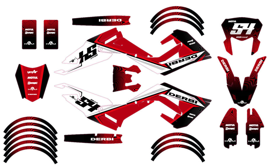 Graphic decals 50cc Derbi Senda xtreme SM 2018-2024 Army Orion – armysctv