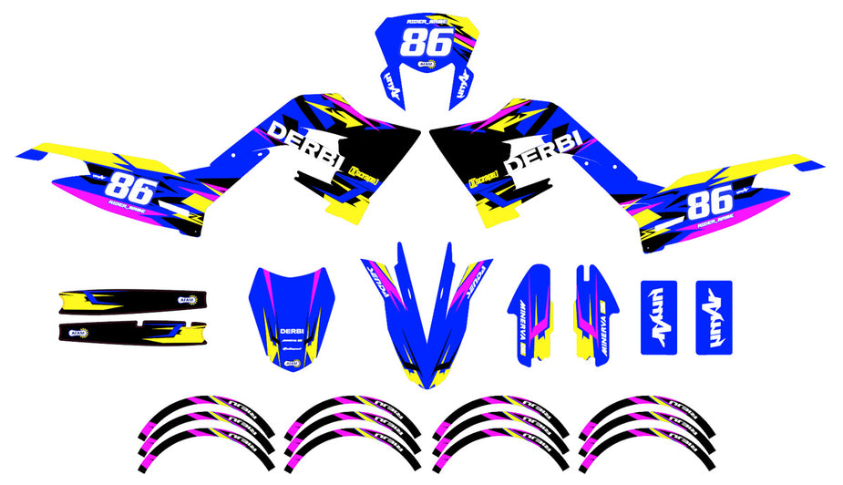 Graphic decals 50cc Derbi Senda xtreme SM 2018-2024 Army Tacker – armysctv