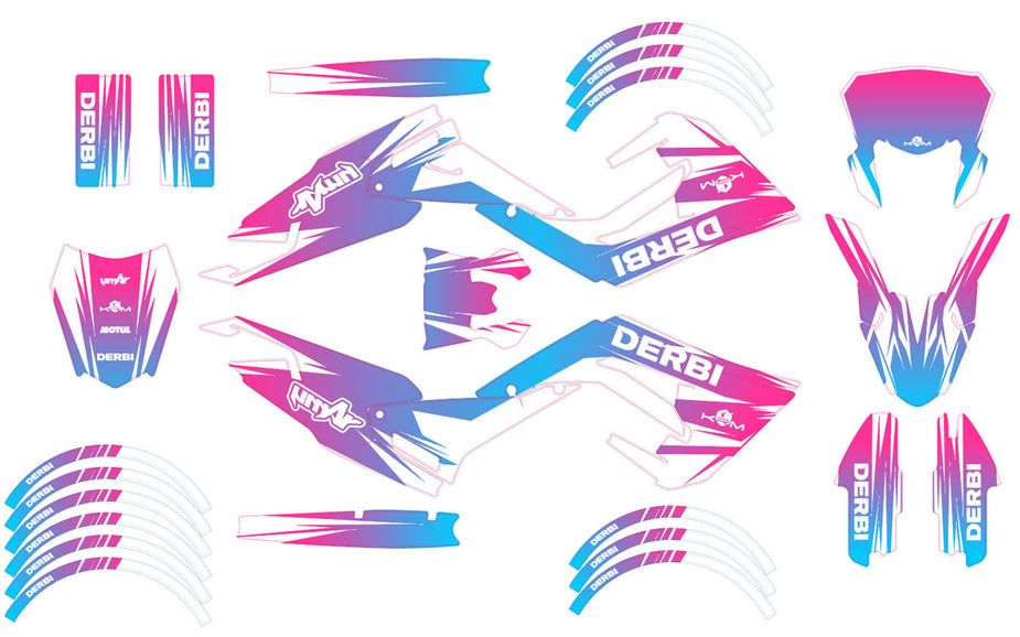 Graphic decals 50cc Derbi Senda xtreme SM 2018-2024 Army Xfast – armysctv