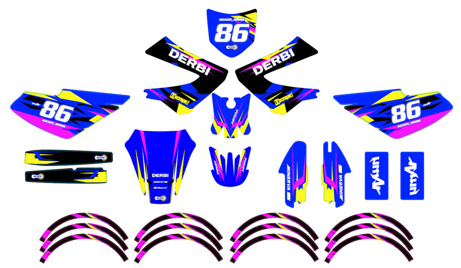 Graphic decals 50cc Derbi Senda xtreme 2006-2010 Army Tacker – armysctv