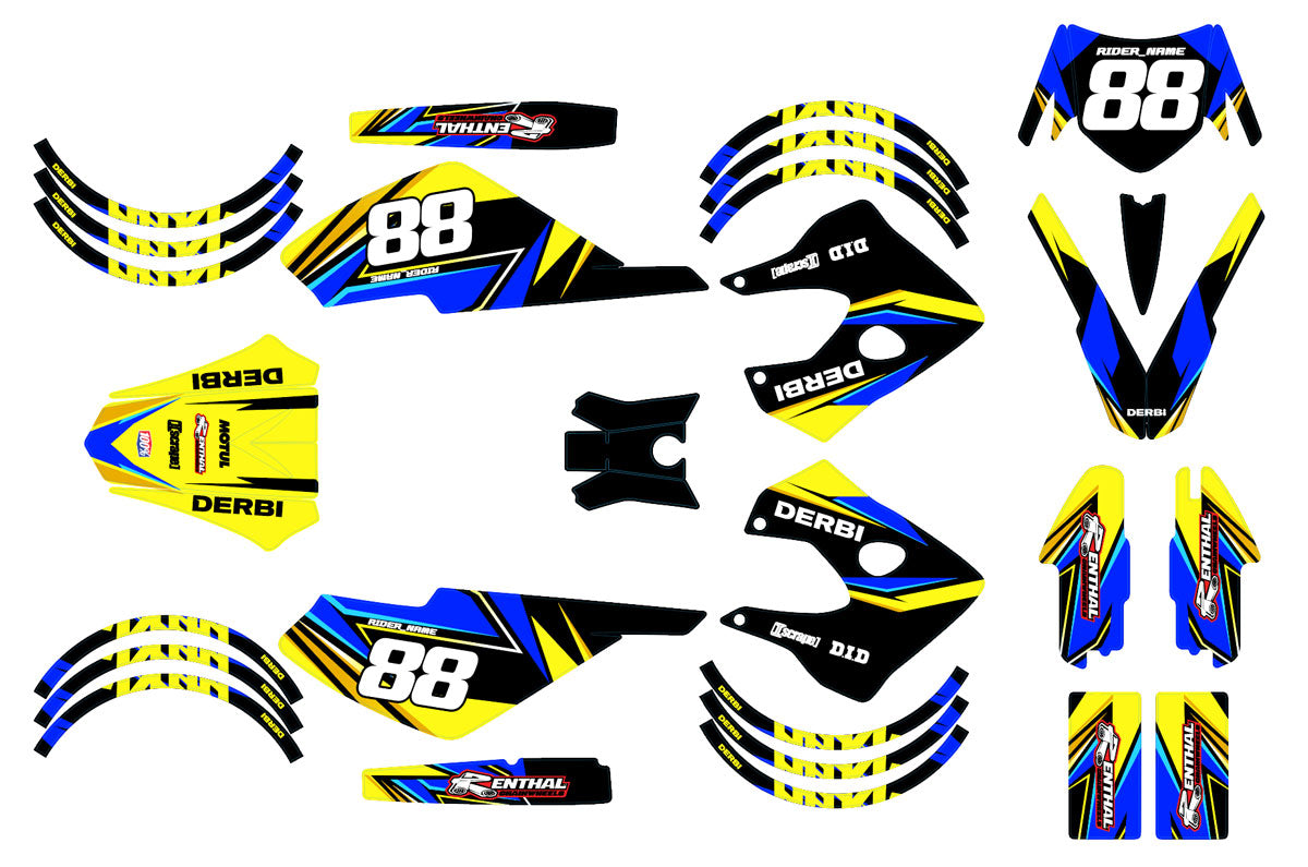 Graphic decals 50cc Derbi Senda x-race 2003-2009 Army Finder – armysctv