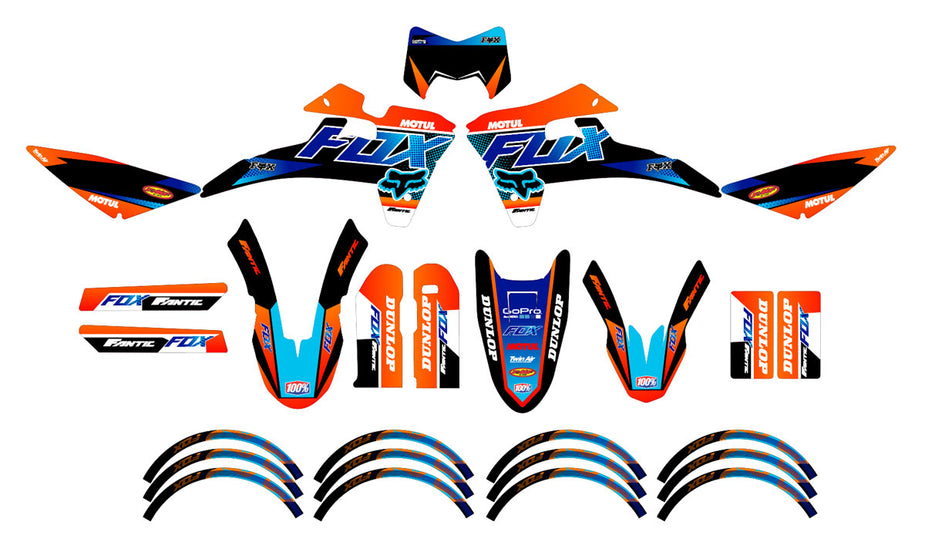 Graphic decals 50cc Fantic XM 2017-2022 Orange Fox – armysctv