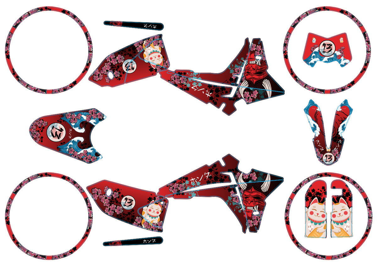 Graphic decals 50cc Fantic XM/XMF 2023-2024 Arigato – armysctv