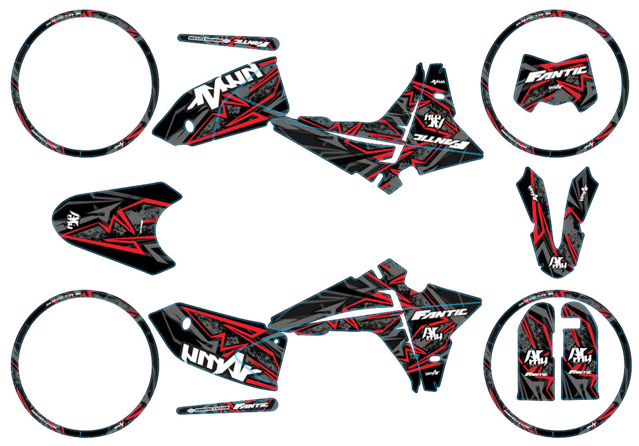 Graphic decals 50cc Fantic XM/XMF 2023-2024 Army Redrum – armysctv