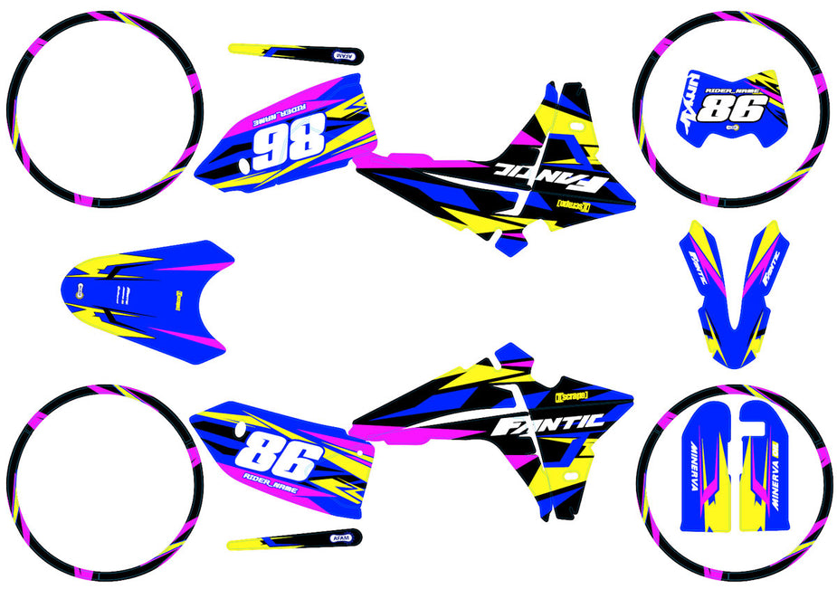 Graphic decals 50cc Fantic XM/XMF 2023-2024 Tacker – armysctv