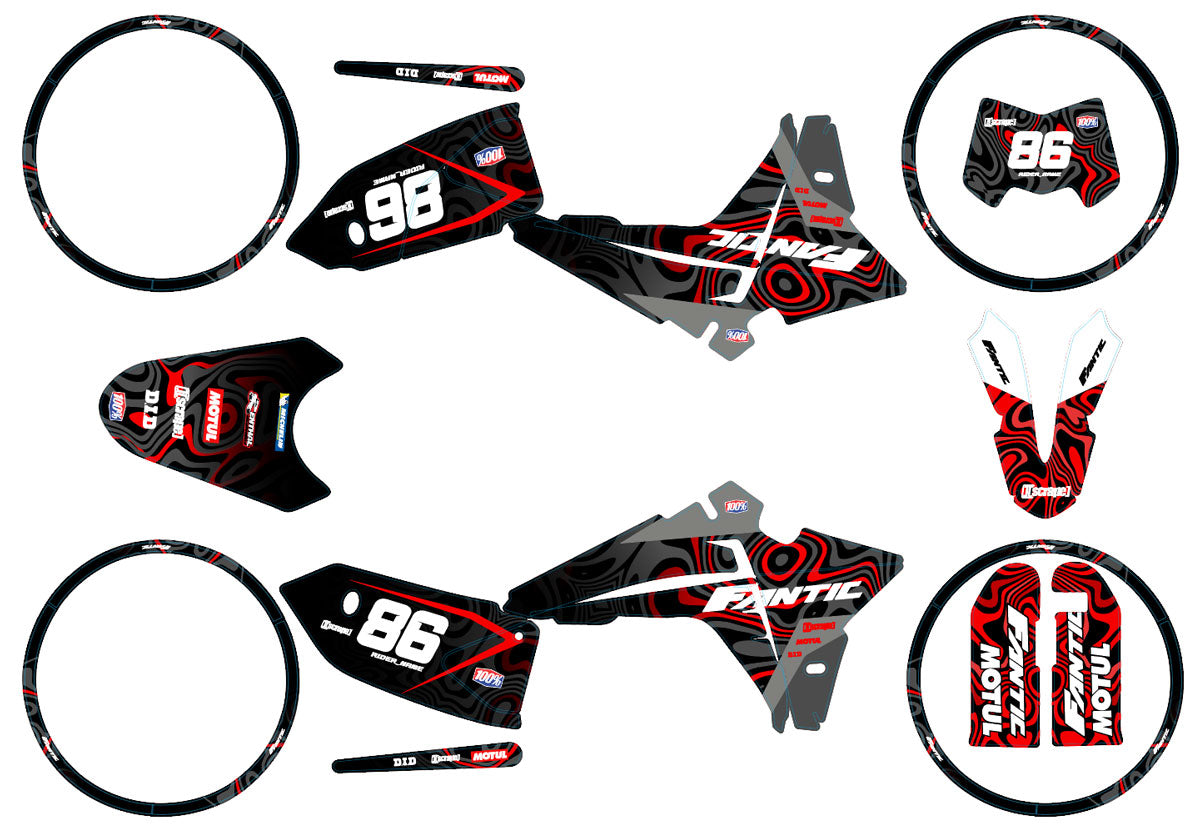 Graphic decals 50cc Fantic XM/XMF 2023-2024 Waves – armysctv