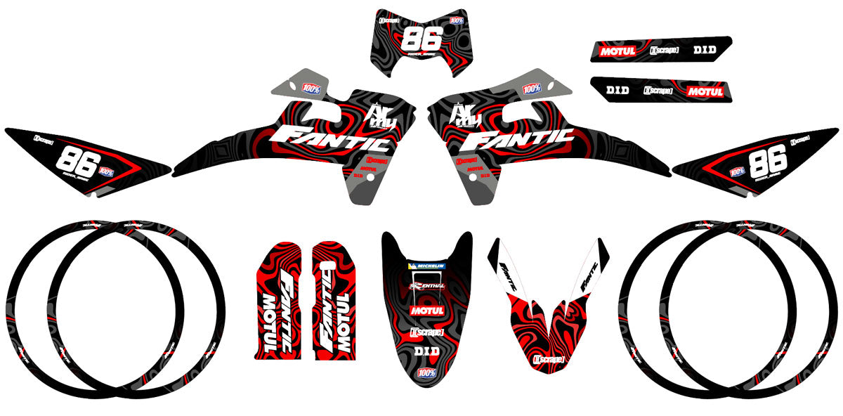 Graphic decals Fantic XM 50 Motard Army Fluid - Customization deco kits 50cc – armysctv