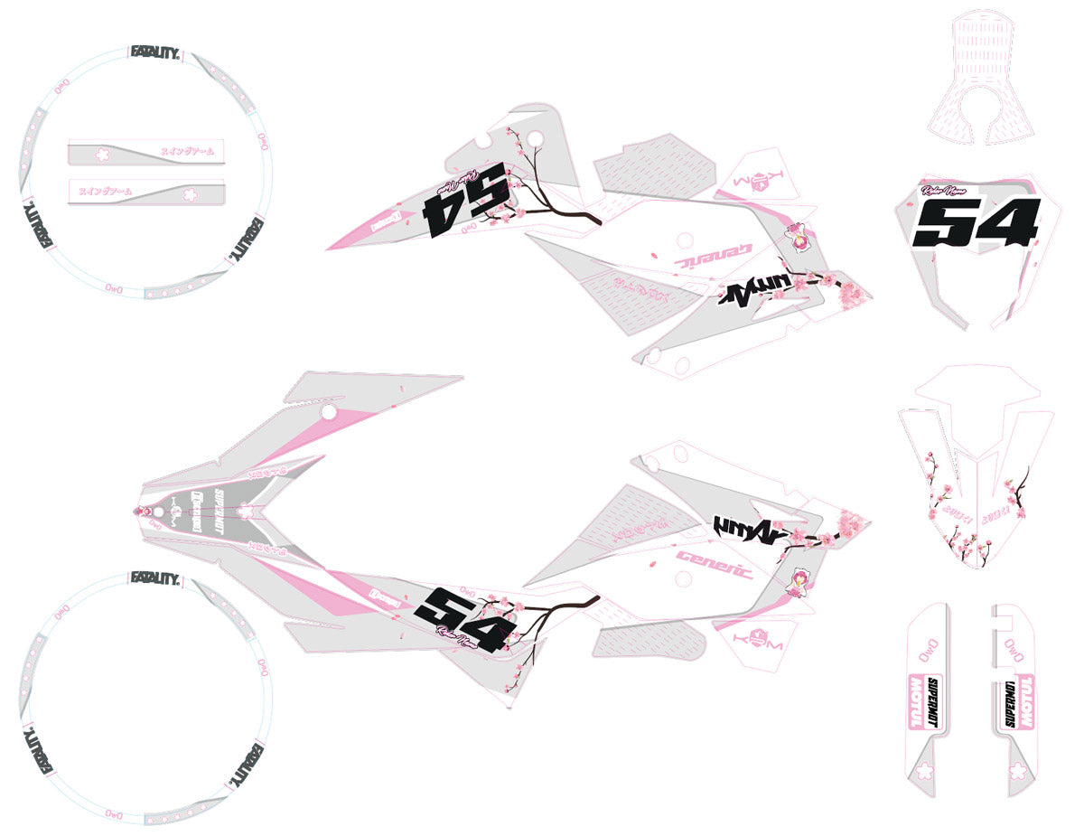 Kit Déco 50cc Generic Trigger SM Army Sakura – Inspiration Japonaise et ...