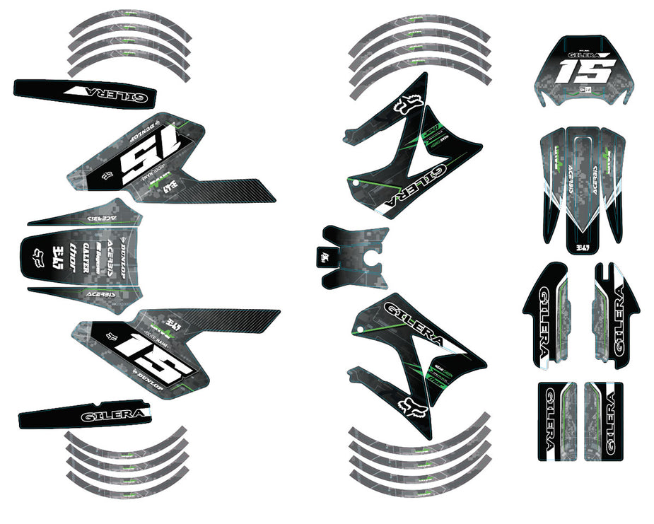 Graphic decals 50cc Gilera RCR/SMT 2004-2010 Kawi – armysctv