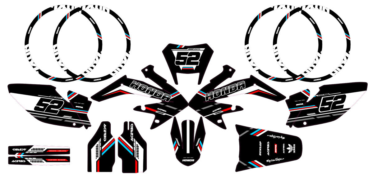 Graphic decals HM CRM 50 Derapage Black Cat - Mysterious and striking ...