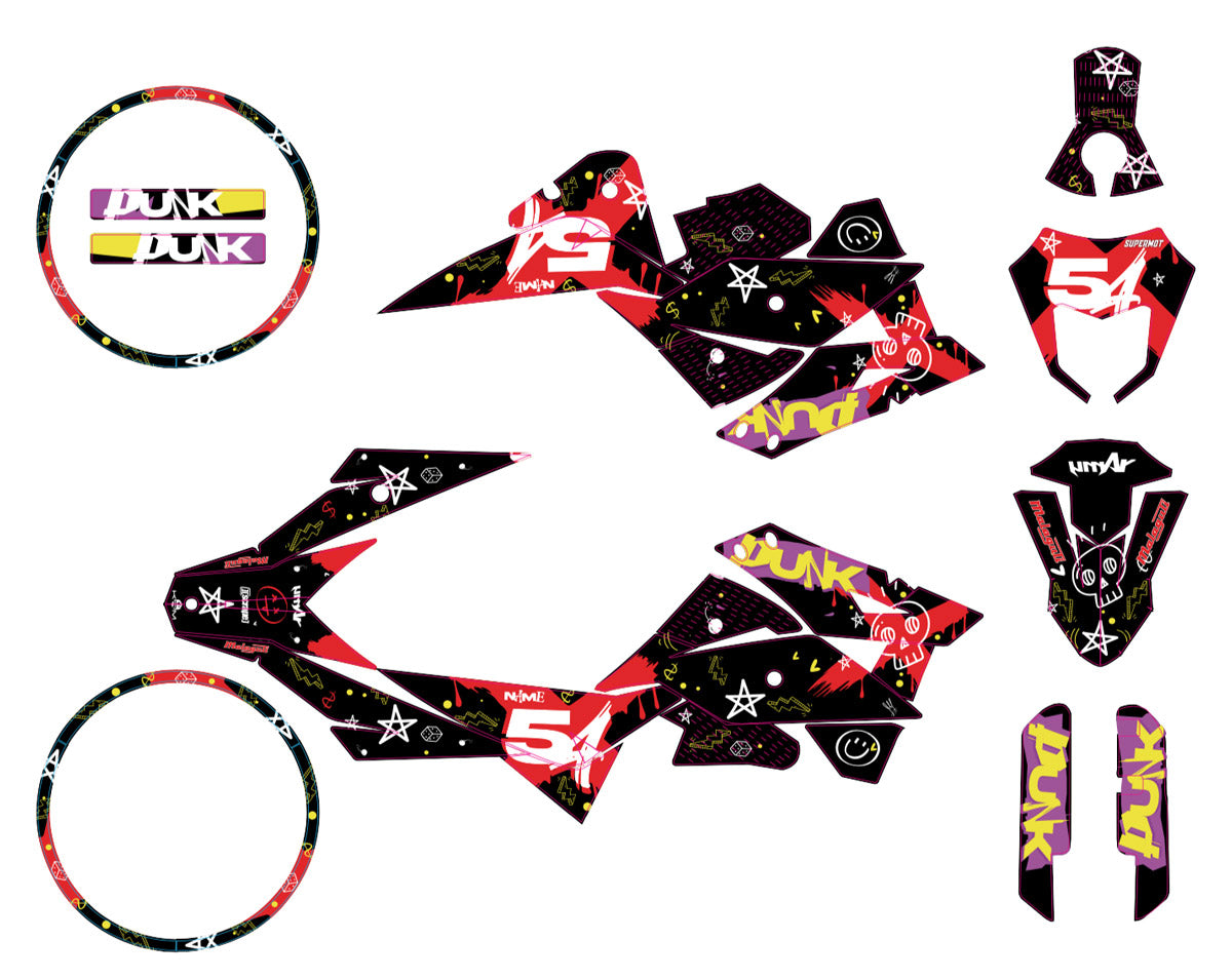 Graphic decals Malaguti XSM / XTM 50cc Punk - Bold and rebellious ...