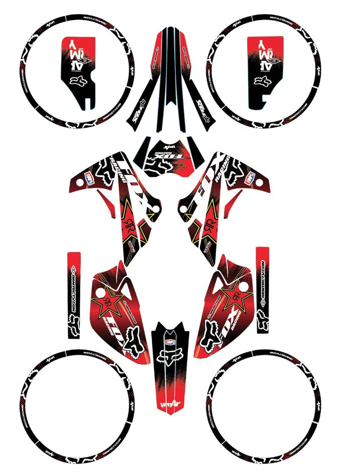 Graphic decals Rieju MRT Army Fox - Unique 50cc motorcycle decoration ...