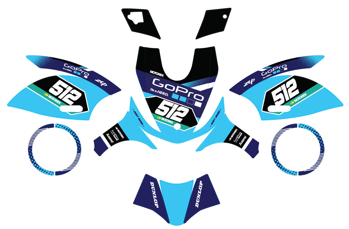 Graphic decals Piaggio Zip 50cc Hero (2000-2025) - Bold and heroic ...